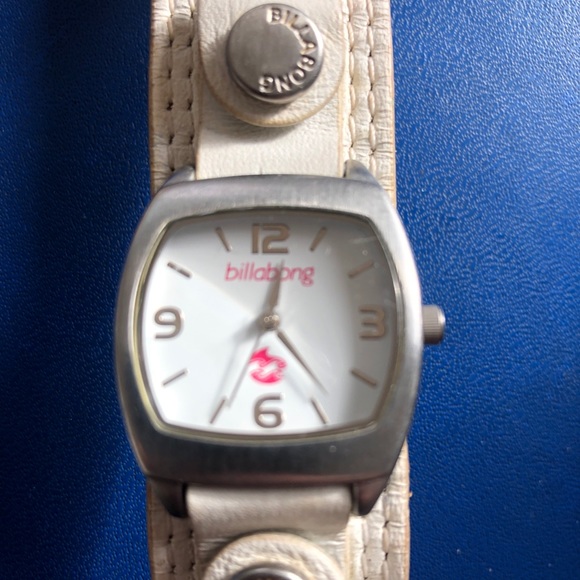 Billabong | Accessories | Billabong White Leather Retro Watch | Poshmark